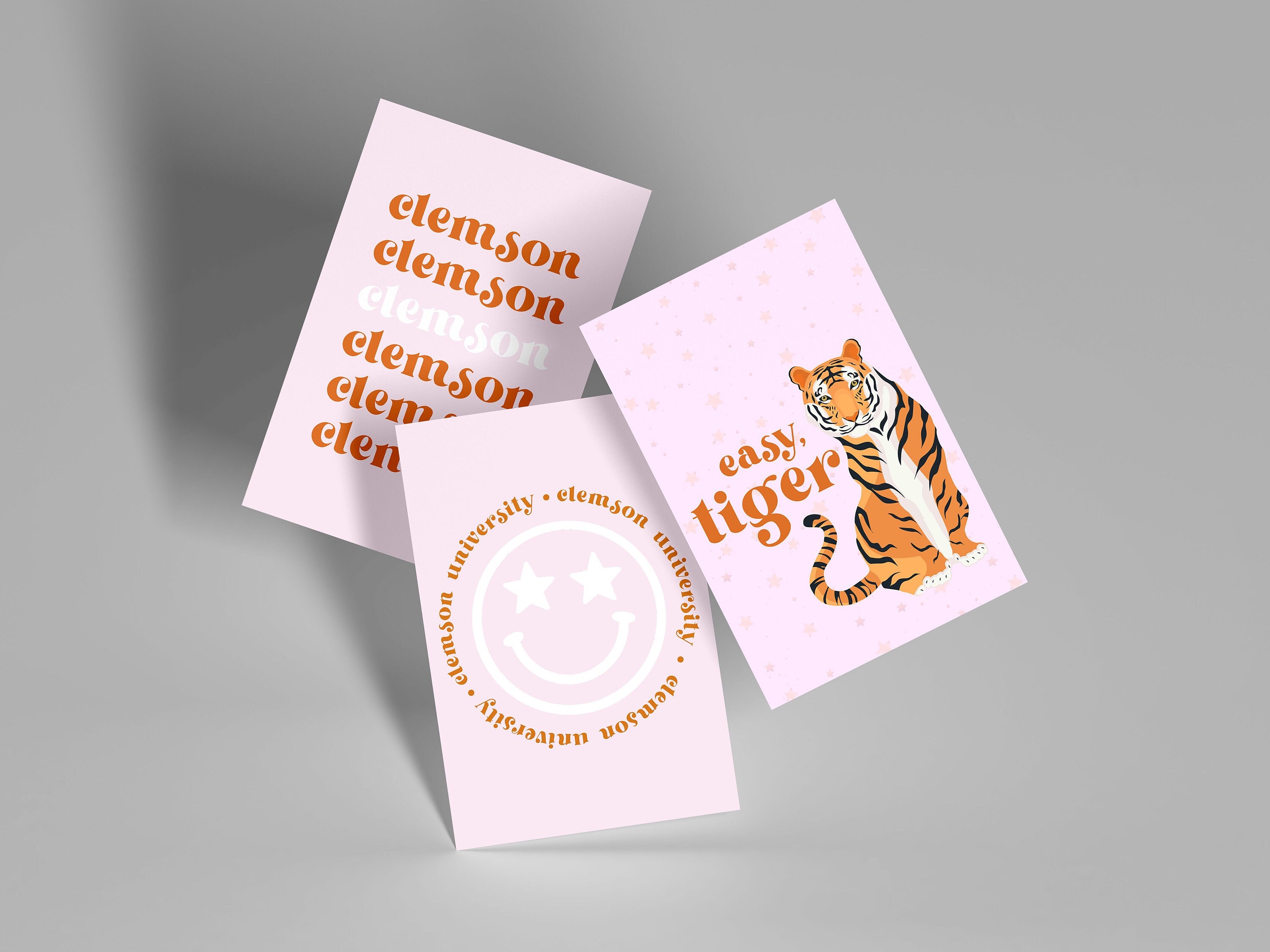 Preppy Clemson Poster Set - Etsy