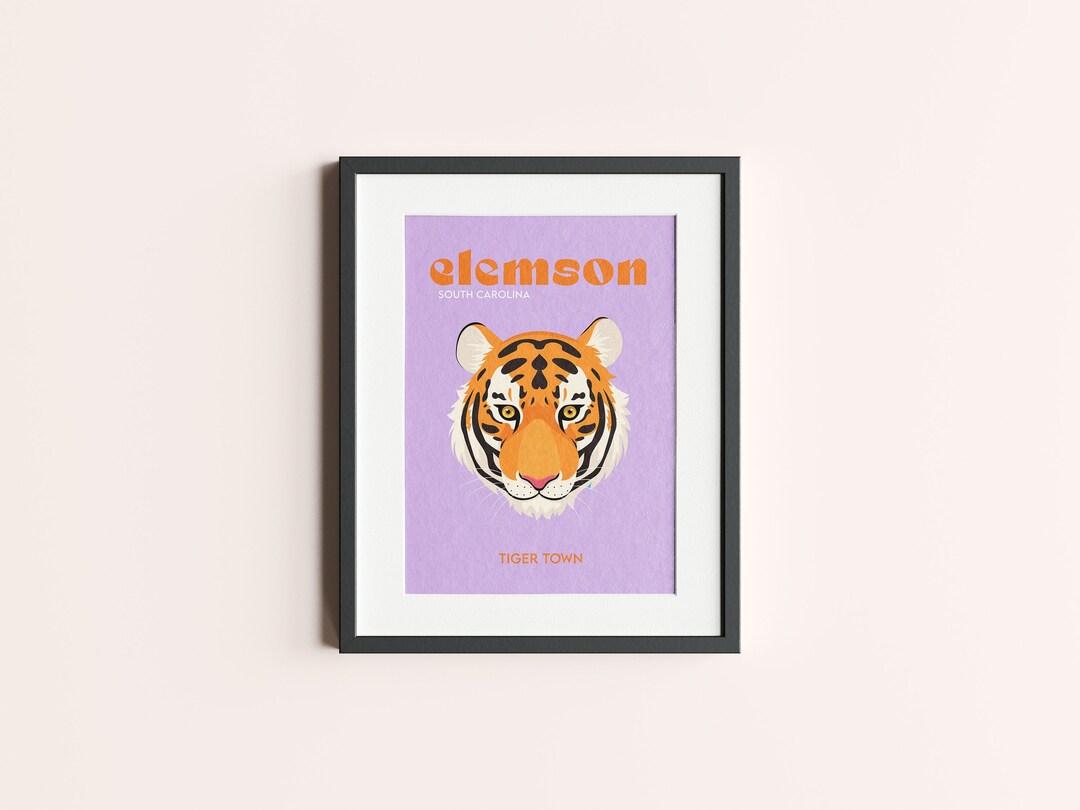 Clemson Wall Print, Tiger Poster - Etsy