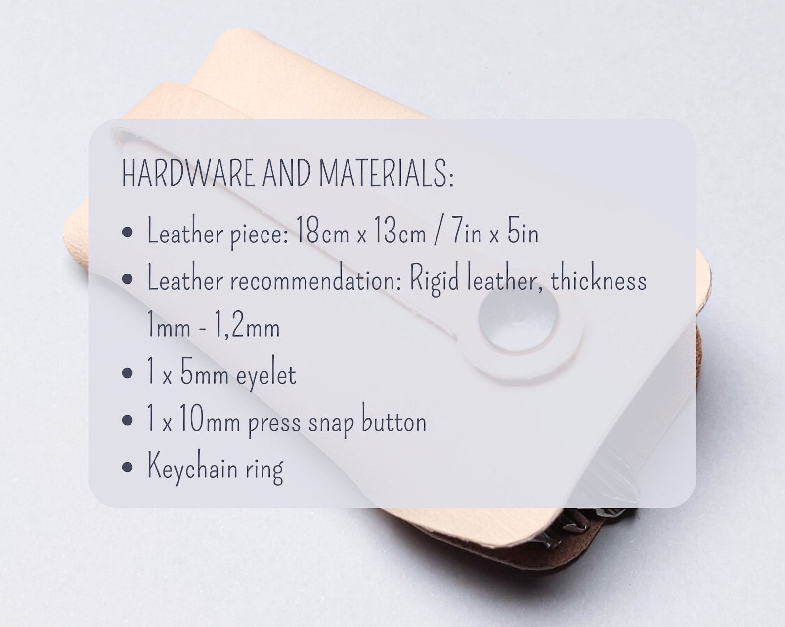 Stitchless Leather Keychain Pattern, Key Organizer Pattern PDF, Leather ...