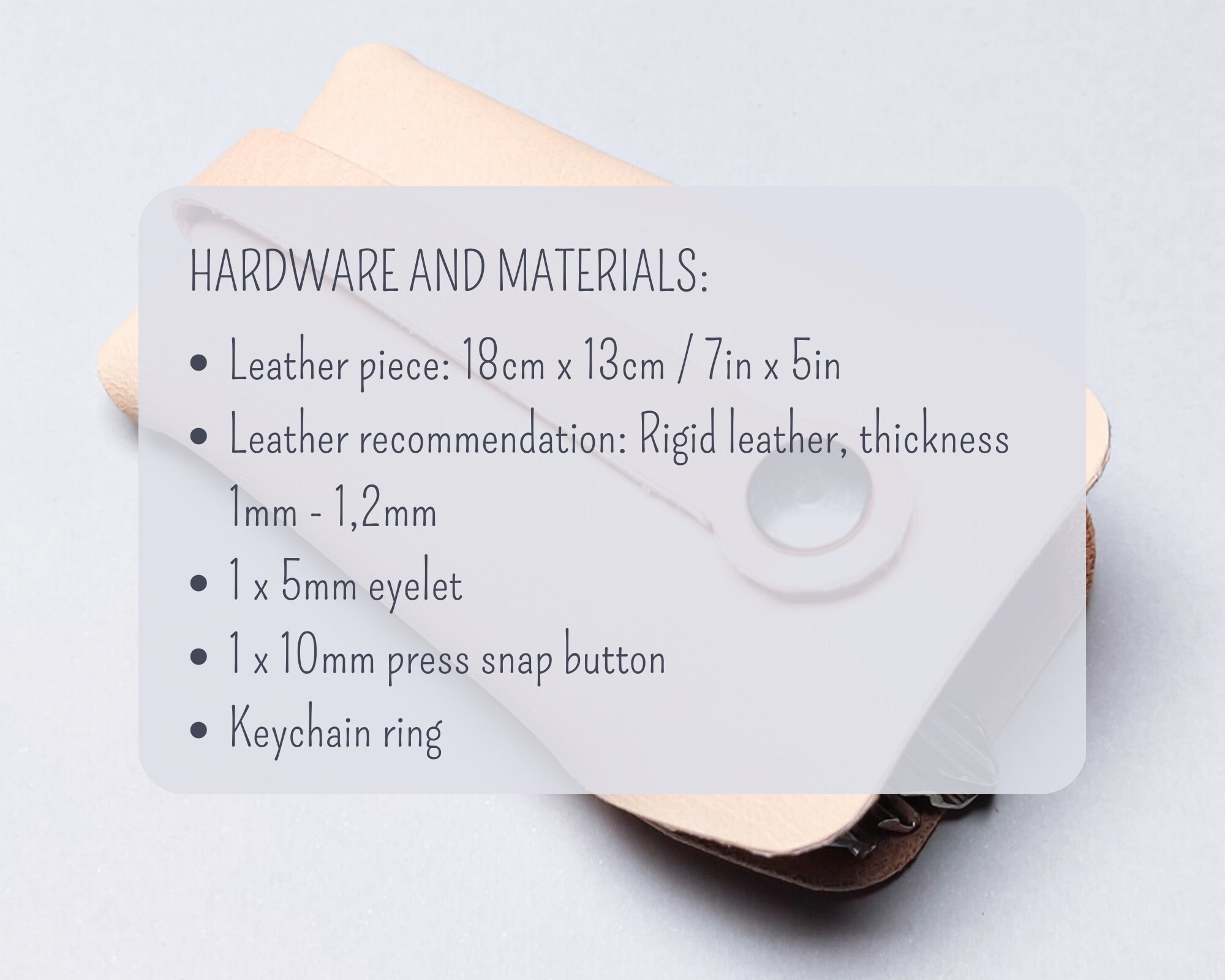 Stitchless Leather Keychain Pattern, Key Organizer Pattern PDF, Leather ...