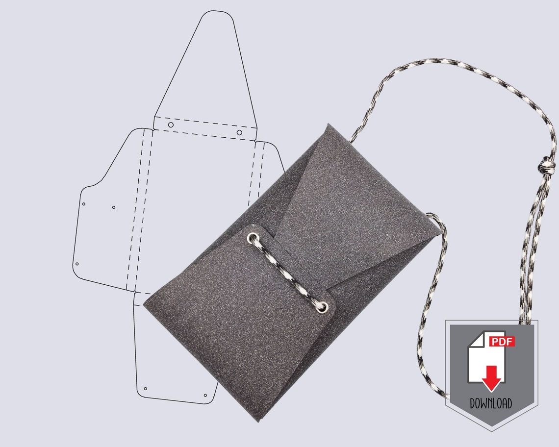 Leather Crossbody Phone Bag Pattern PDF Mini Bag Template for - Etsy