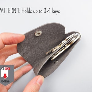 Leather Keychain Pattern PDF, Keychain Template for Men, DIY Christmas ...