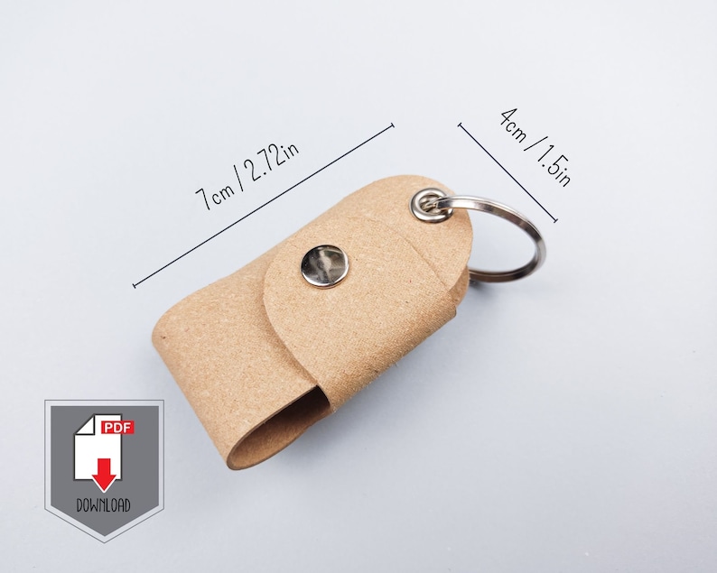 Leather Keychain Template for Begginers Keychain Pattern PDF - Etsy