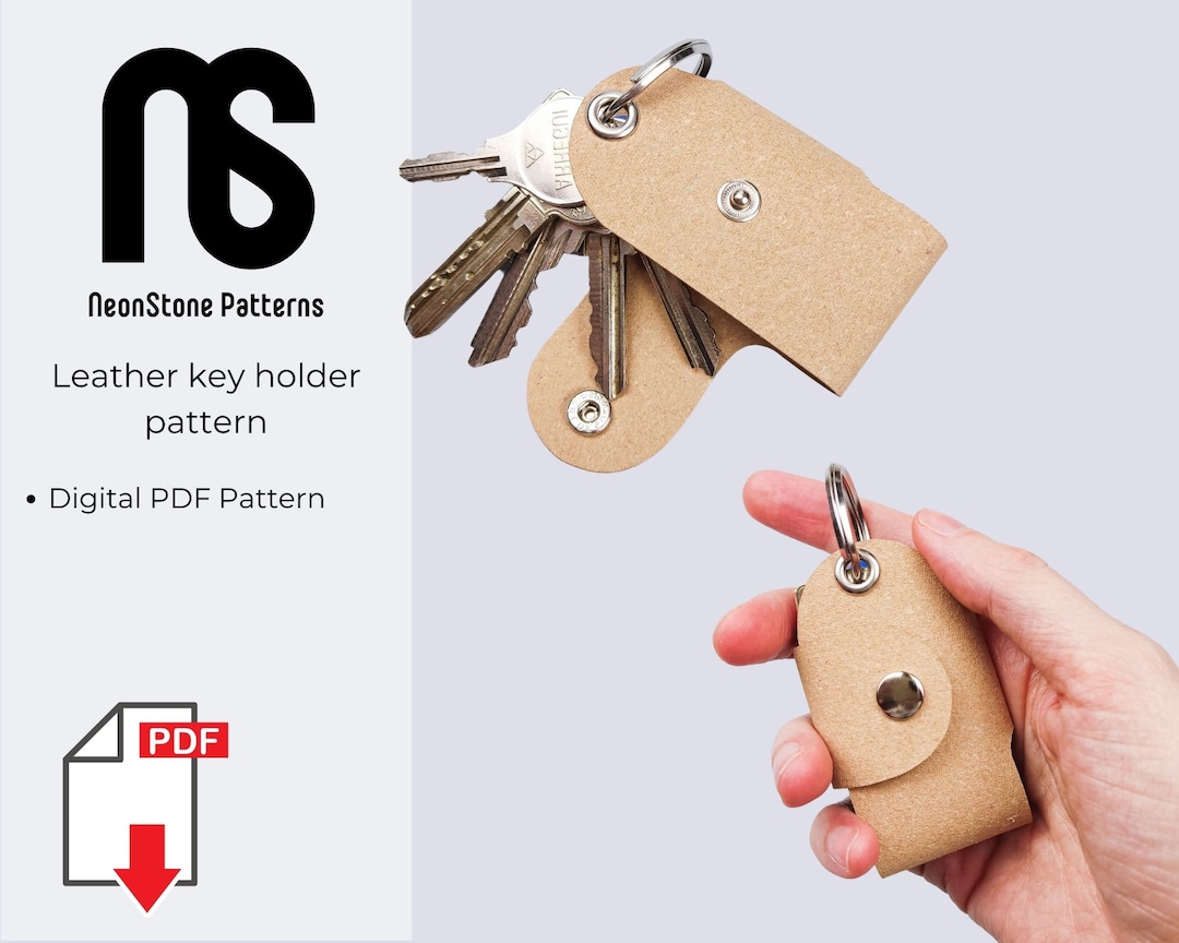 Leather Keychain Template for Begginers Keychain Pattern PDF - Etsy