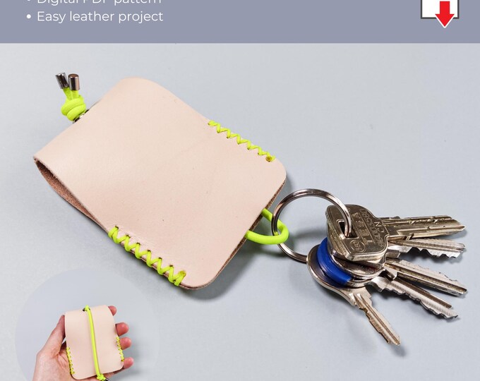 Leather Key Holder Pattern, Key Organizer Template PDF, DIY Leather ...