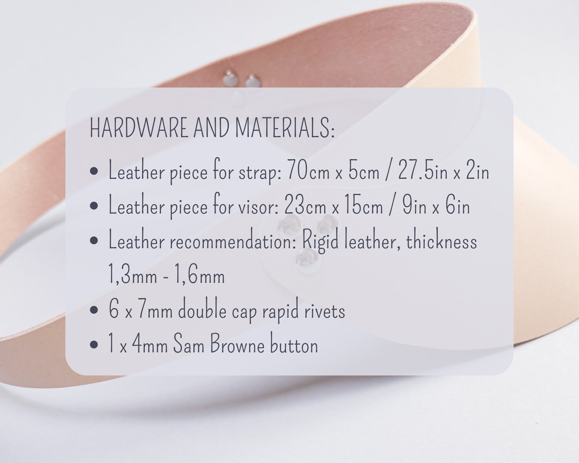 Leather Visor Pattern PDF, Visor Hat Pattern, DIY Sun Visor Hat ...