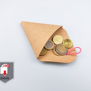 Leather Coin Purse Pattern, PDF Small Wallet Template, DIY Coin Purse ...