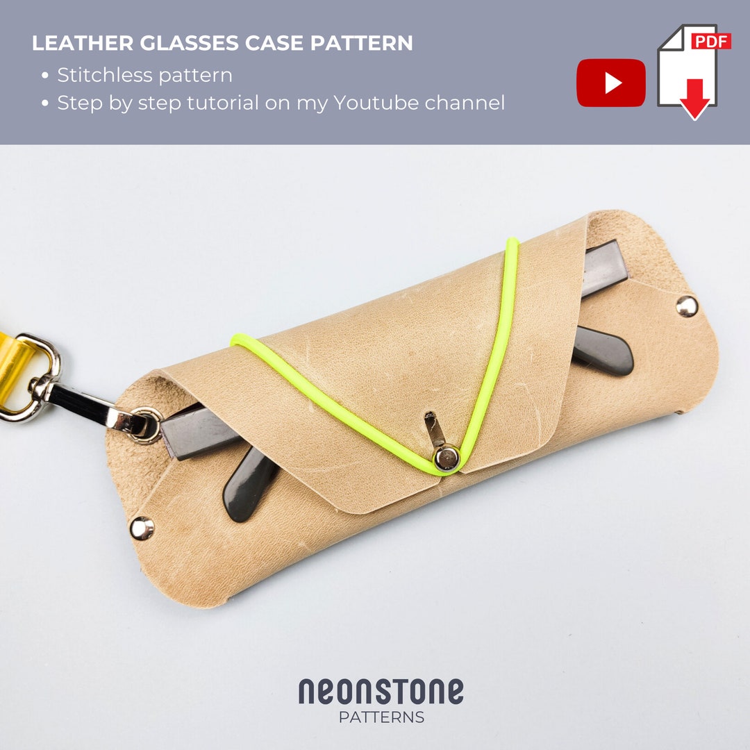 Leather Glasses Case Pattern, PDF Download Pattern for Eyeglasses Case ...