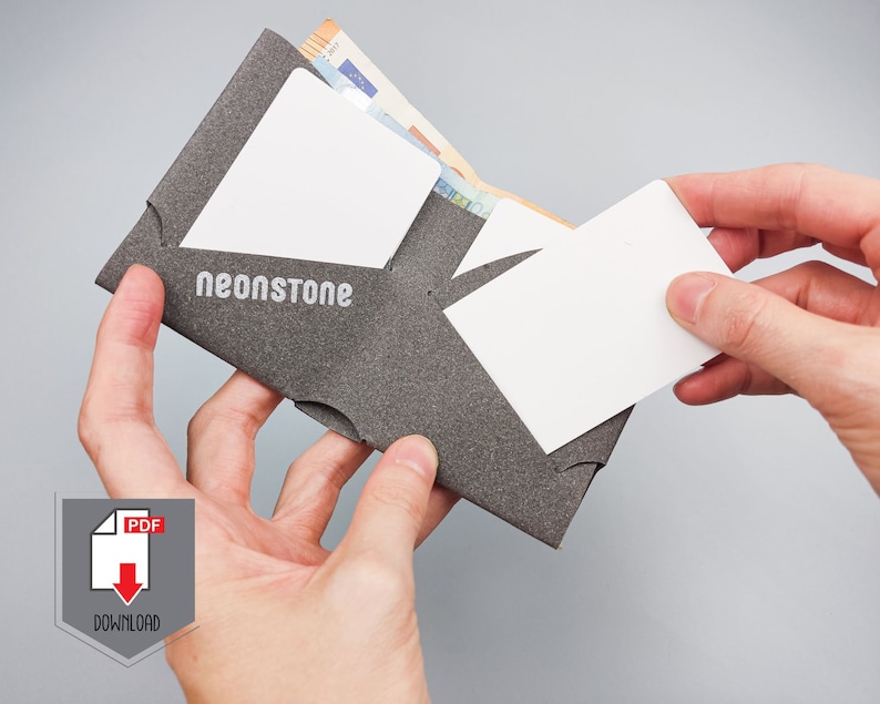 Origami Wallet Pattern, Leather Wallet Template PDF, DIY Wallet ...