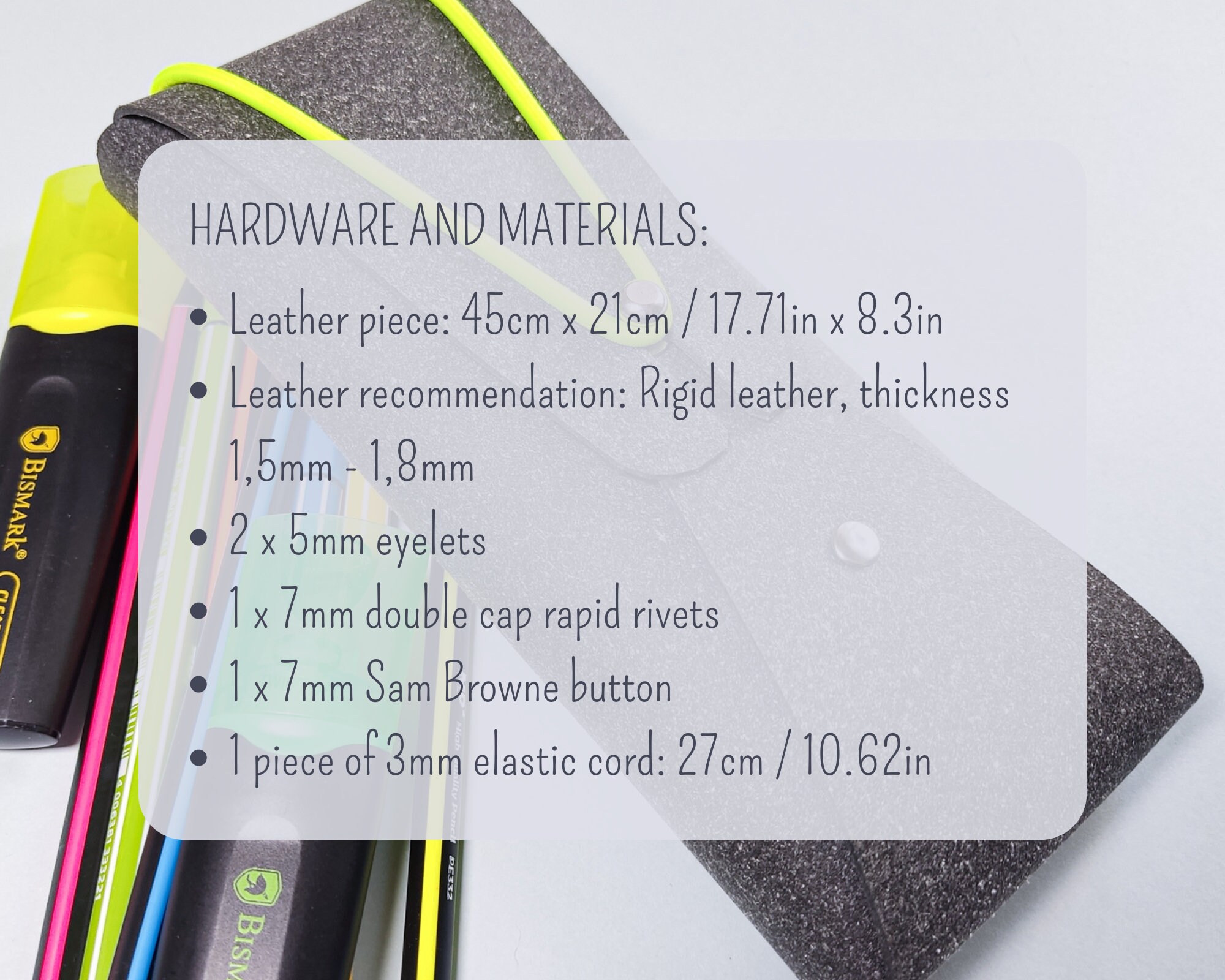 Leather Pencil Case Pattern, Stitchless Pattern PDF, Pen Holder PDF ...