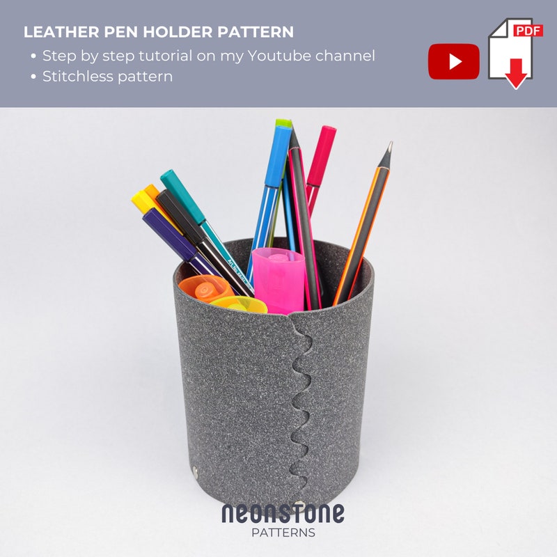 Leather Pencil Holder - Etsy
