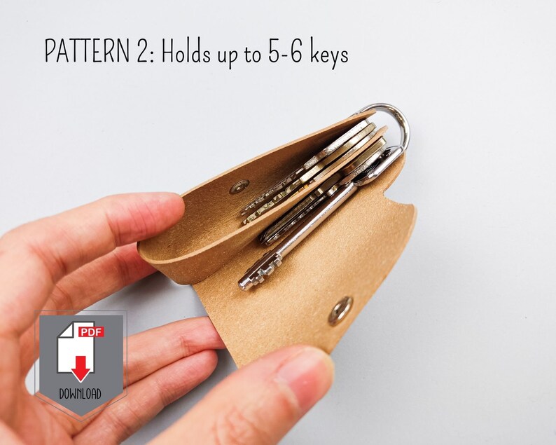 Leather Keychain Pattern PDF Keychain Template for Men DIY - Etsy