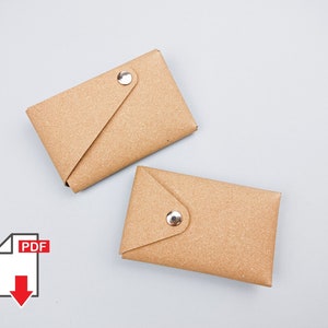 Stitchless Leather Wallet Pattern, Set of 2 Card Holder Pattern ...