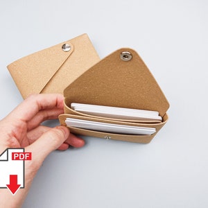 Stitchless Leather Wallet Pattern, Set of 2 Card Holder Pattern ...