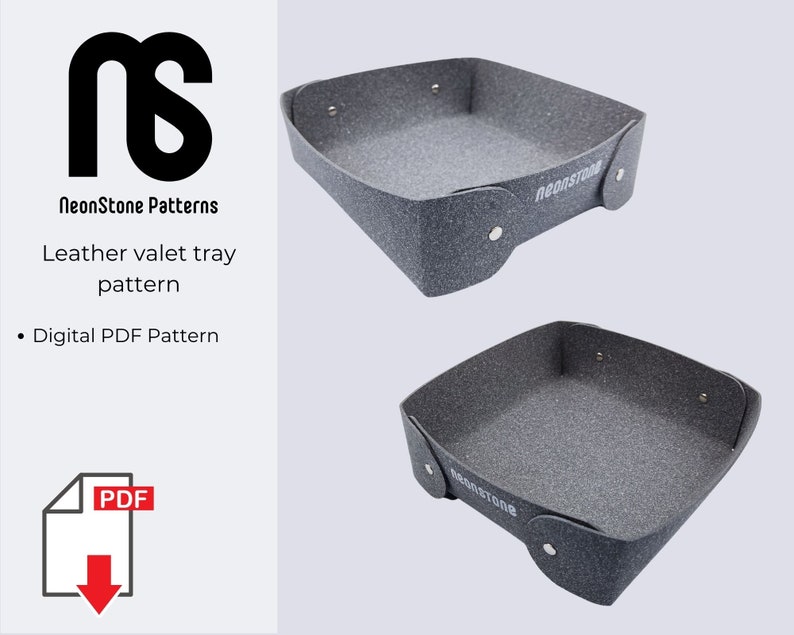 Leather Tray Pattern PDF Easy Leather Tray for Keys Leather - Etsy