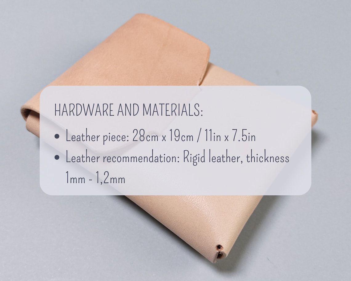 Stitchless Leather Wallet Pattern, Origami Wallet Pattern PDF, Leather ...