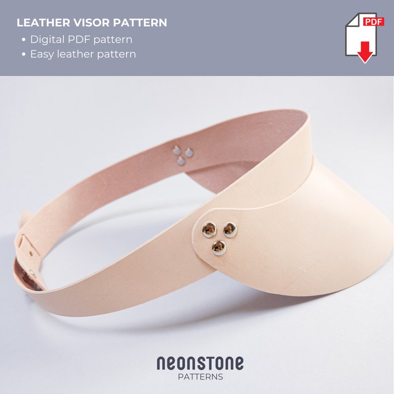 Leather Visor Pattern PDF, Visor Hat Pattern, DIY Sun Visor Hat ...
