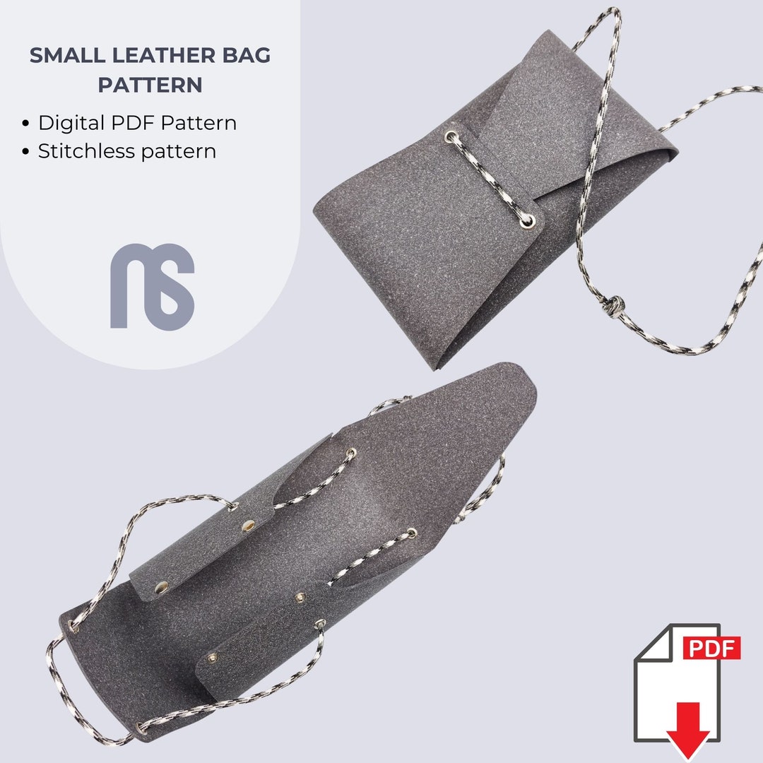 Leather Crossbody Phone Bag Pattern PDF, Mini Bag Template for Men ...