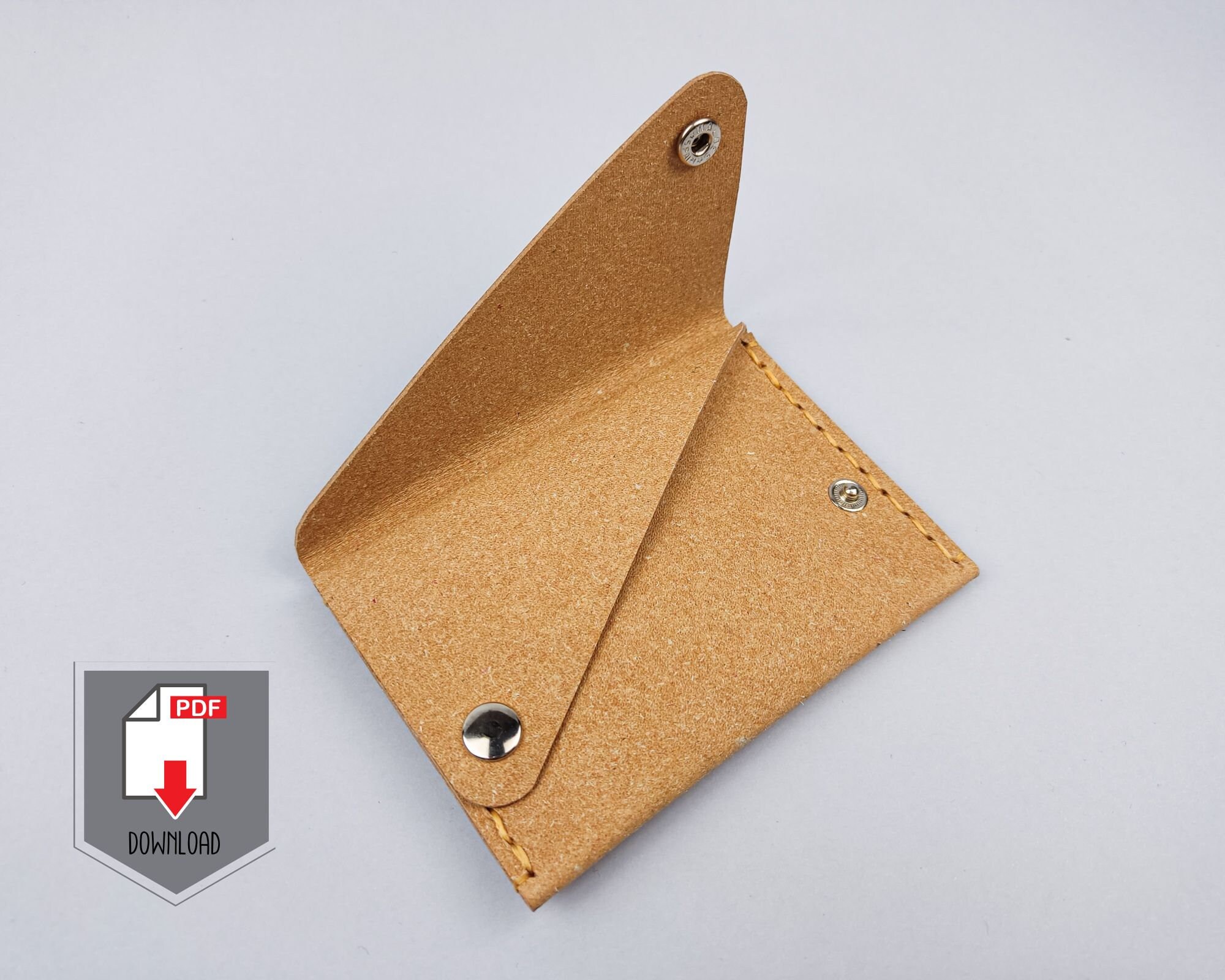 Small Wallet Pattern PDF, Pocket Leather Wallet for Men, Minimalist ...