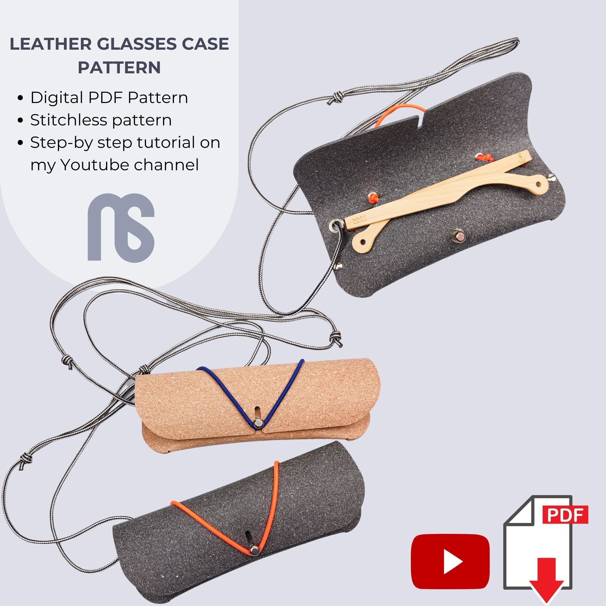 Eyeglasses Case Pattern Pdf Download Leather Sunglasses Case Etsy