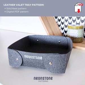Leather Tray Pattern PDF, Easy Leather Tray for Keys, Leather Valet ...