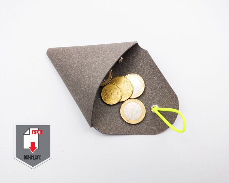 Leather Coin Purse Pattern PDF Small Wallet Template DIY - Etsy