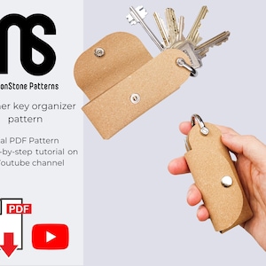 Leather Keychain Pattern PDF Keychain Template for Men DIY - Etsy