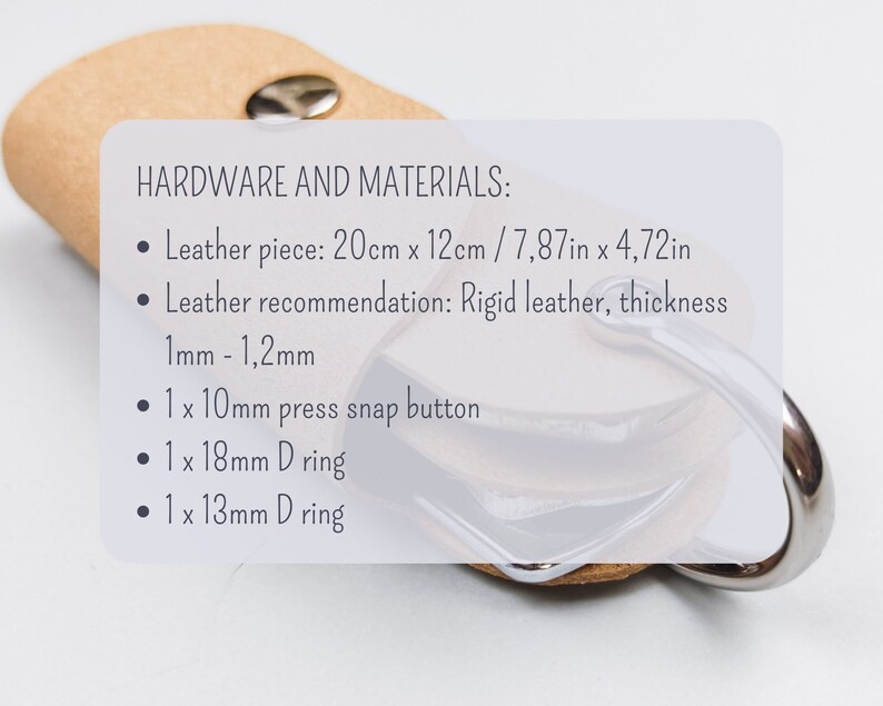 Leather Keychain Pattern PDF Keychain Template for Men DIY - Etsy