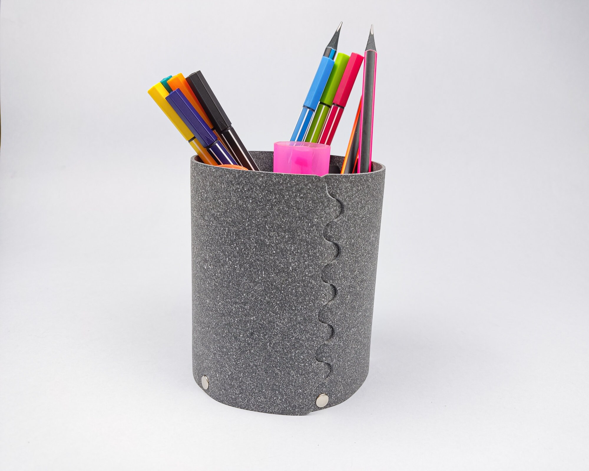 Leather Pen Holder Pattern, Stitchless Pencil Holder Pattern, Desk Pen ...