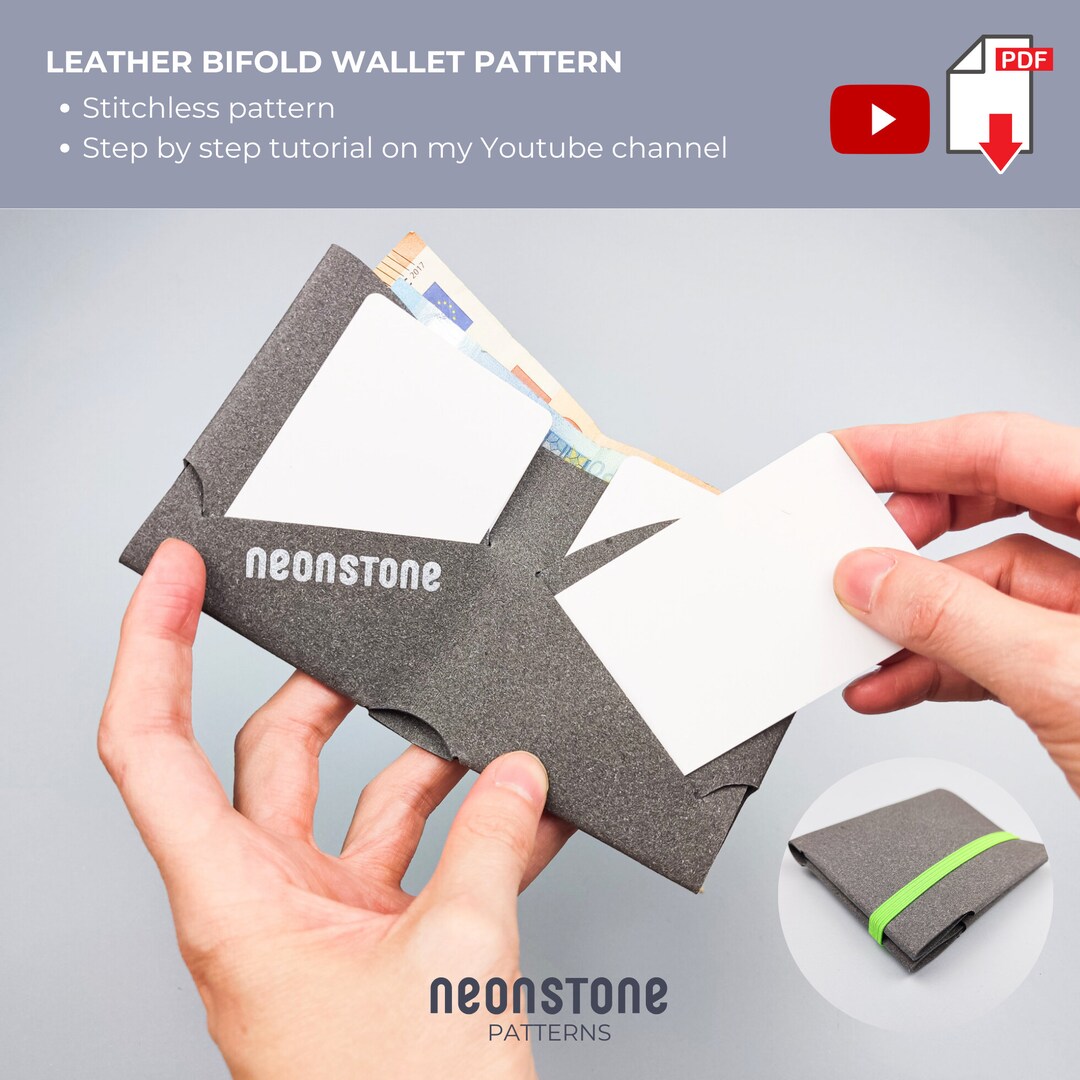 Origami Wallet Pattern, Leather Wallet Template PDF, DIY Wallet ...