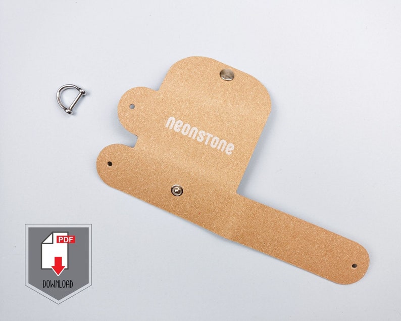 Leather Keychain Pattern PDF, Keychain Template for Men, DIY Christmas ...