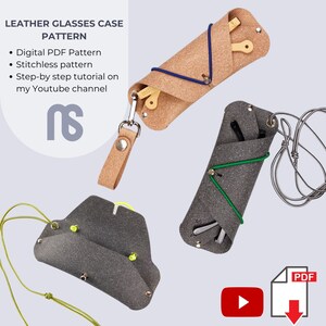 Leather Glasses Case Pattern, PDF Download Pattern for Eyeglasses Case ...