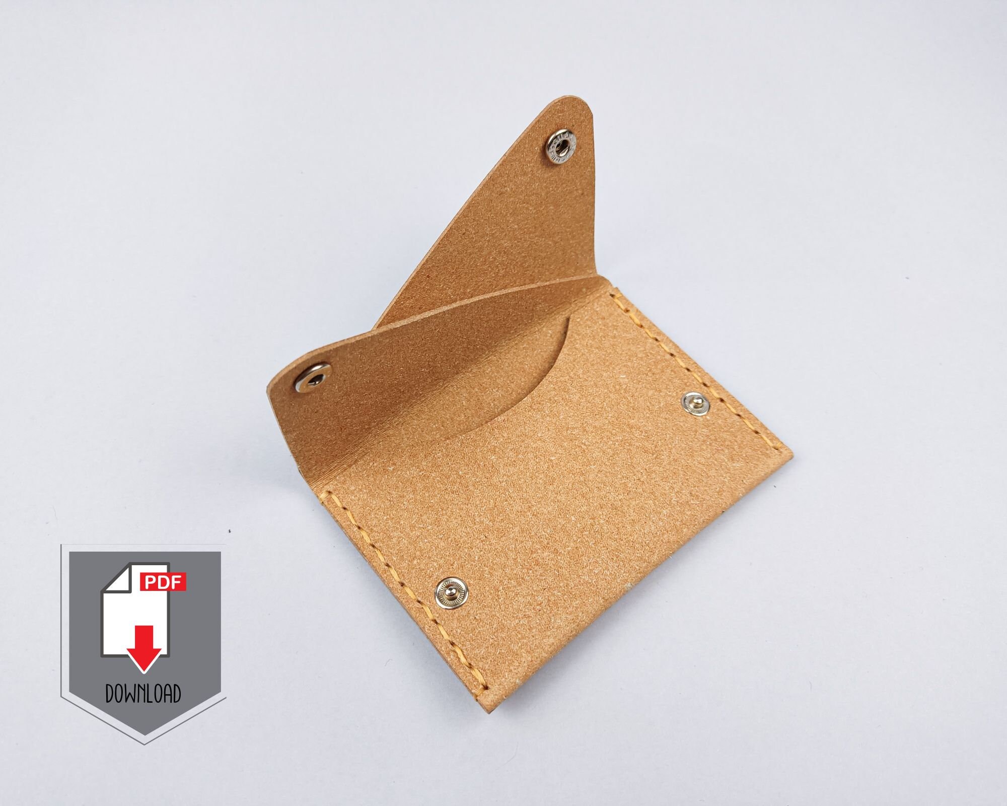 Small Wallet Pattern PDF, Pocket Leather Wallet for Men, Minimalist ...