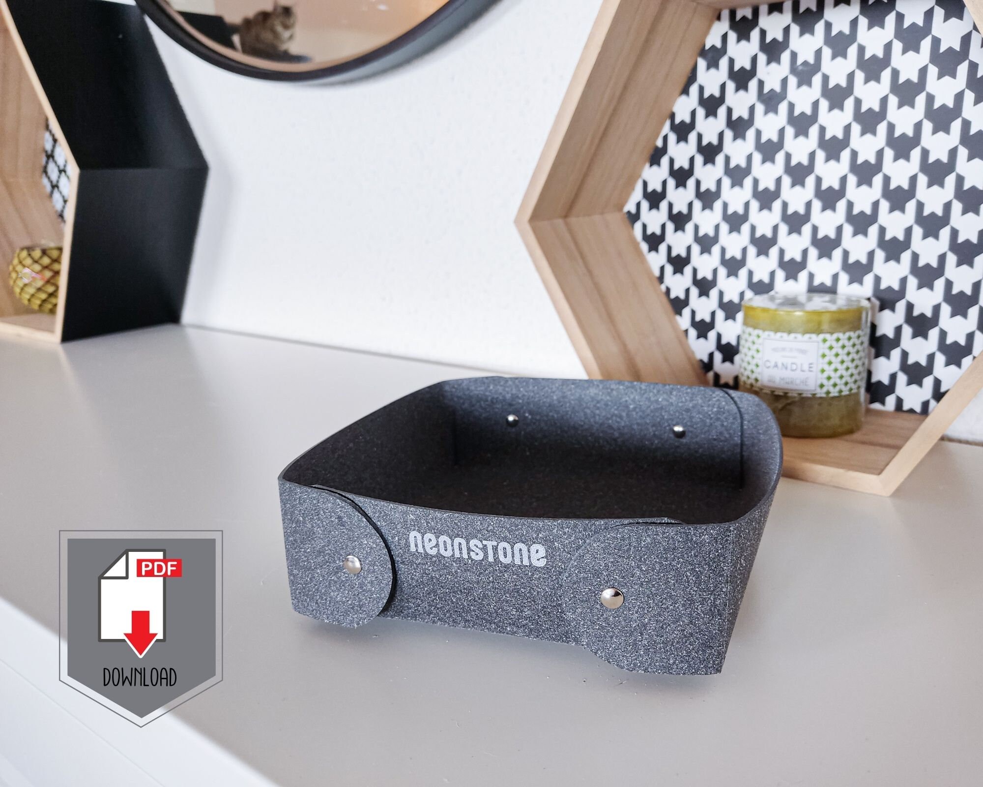 Leather Tray Pattern PDF, Easy Leather Tray for Keys, Leather Valet ...