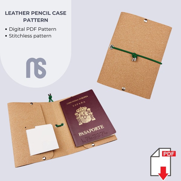 Leather Passport Cover Template - Etsy