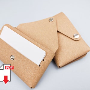 Stitchless Leather Wallet Pattern, Set of 2 Card Holder Pattern ...