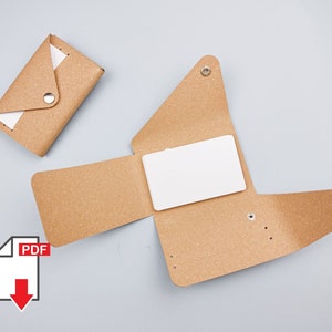 Stitchless Leather Wallet Pattern, Set of 2 Card Holder Pattern ...