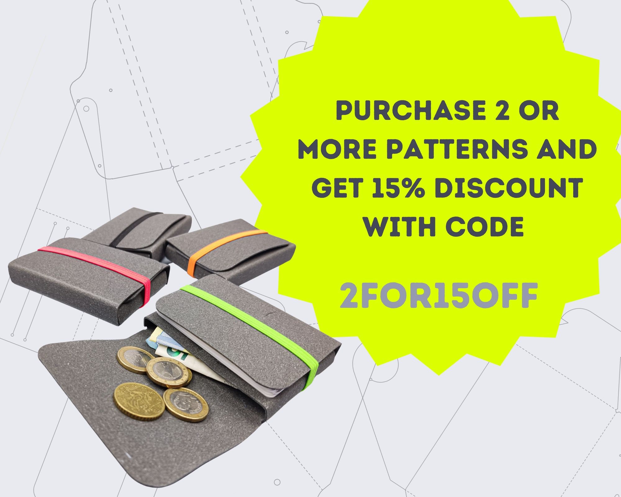 Card Holder Pattern PDF, DIY Leather Card Case, Credit Card Wallet ...