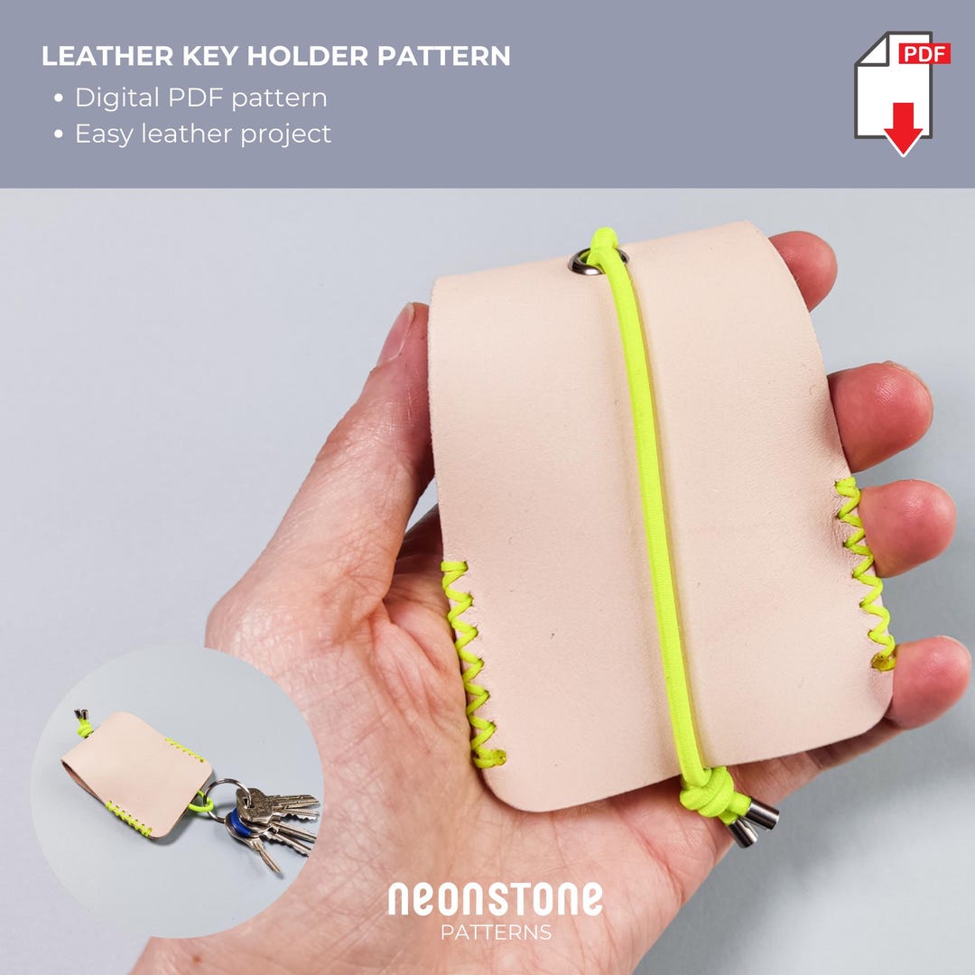 Leather Key Holder Pattern, Key Organizer Template PDF, DIY Leather ...