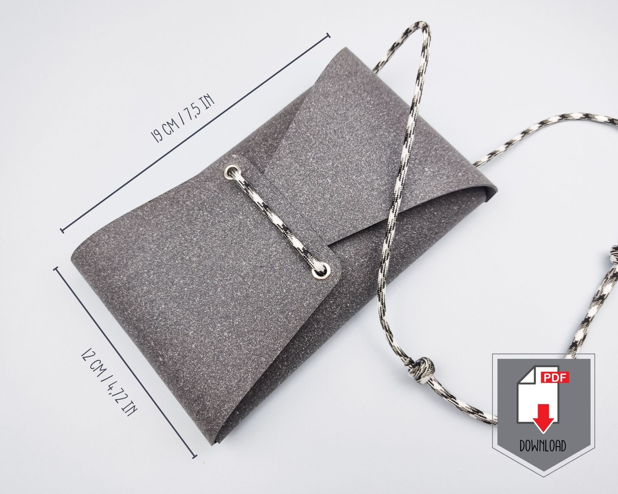 Leather Crossbody Phone Bag Pattern PDF, Mini Bag Template for Men, Leather Pattern PDF, Small ...