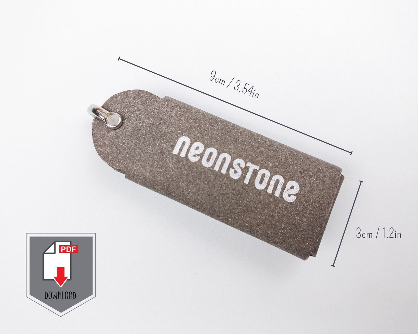 Leather Keychain Pattern PDF, Keychain Template for Men, DIY Christmas ...