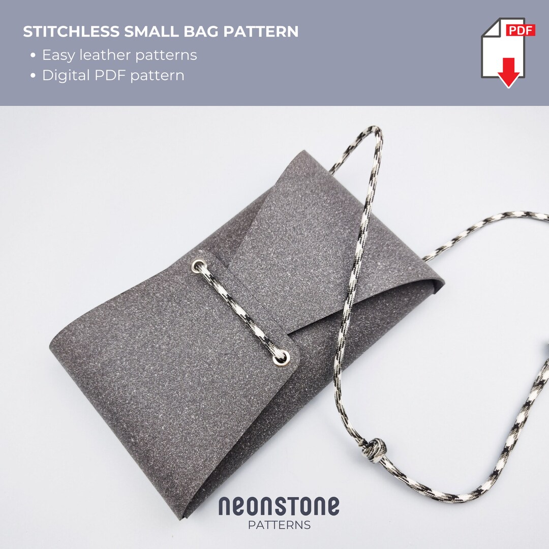 Leather Crossbody Phone Bag Pattern PDF, Mini Bag Template for Men ...