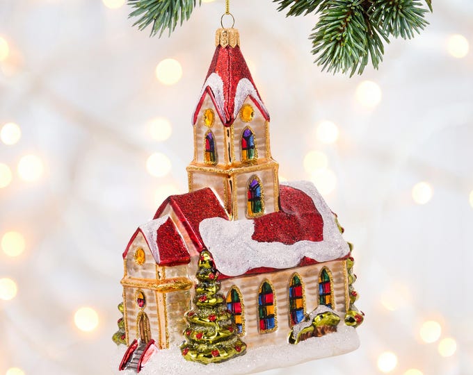 Miss Christmas Holiday Service Church Hand-painted Blown Glass ...