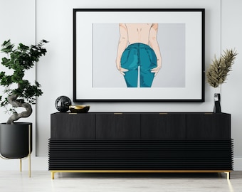 Butt Portrait Painting - Etsy