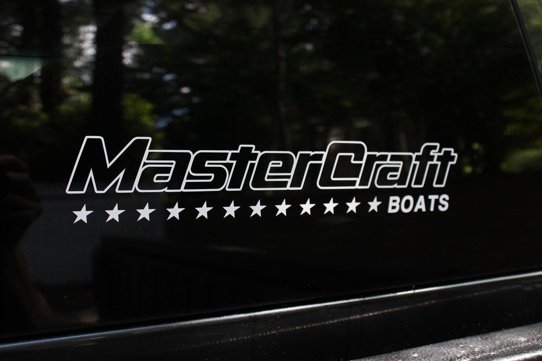 Mastercraft Boats Ski Boat Waterski Wakeboard Trailer Logo Back Window ...