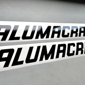 2x Alumacraft Boats Trailer Vintage Fishing Hull Marine Decals Stickers ...