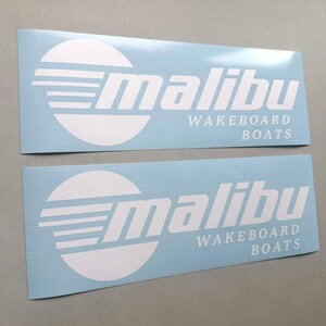2x Malibu Wakeboard Boats Water Ski Trailer Vintage Fishing Hull Marine ...