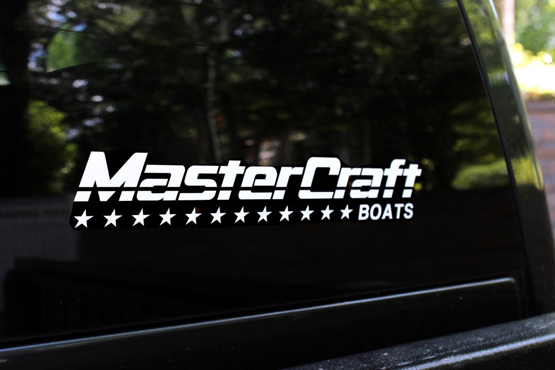 Mastercraft Boats Ski Boat Waterski Wakeboard Trailer Logo Back Window ...