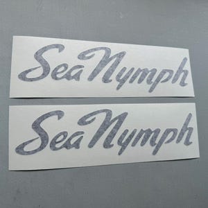 2x Sea Nymph Boats Decals Trailer Vintage Pontoon Fishing Hull Marine ...