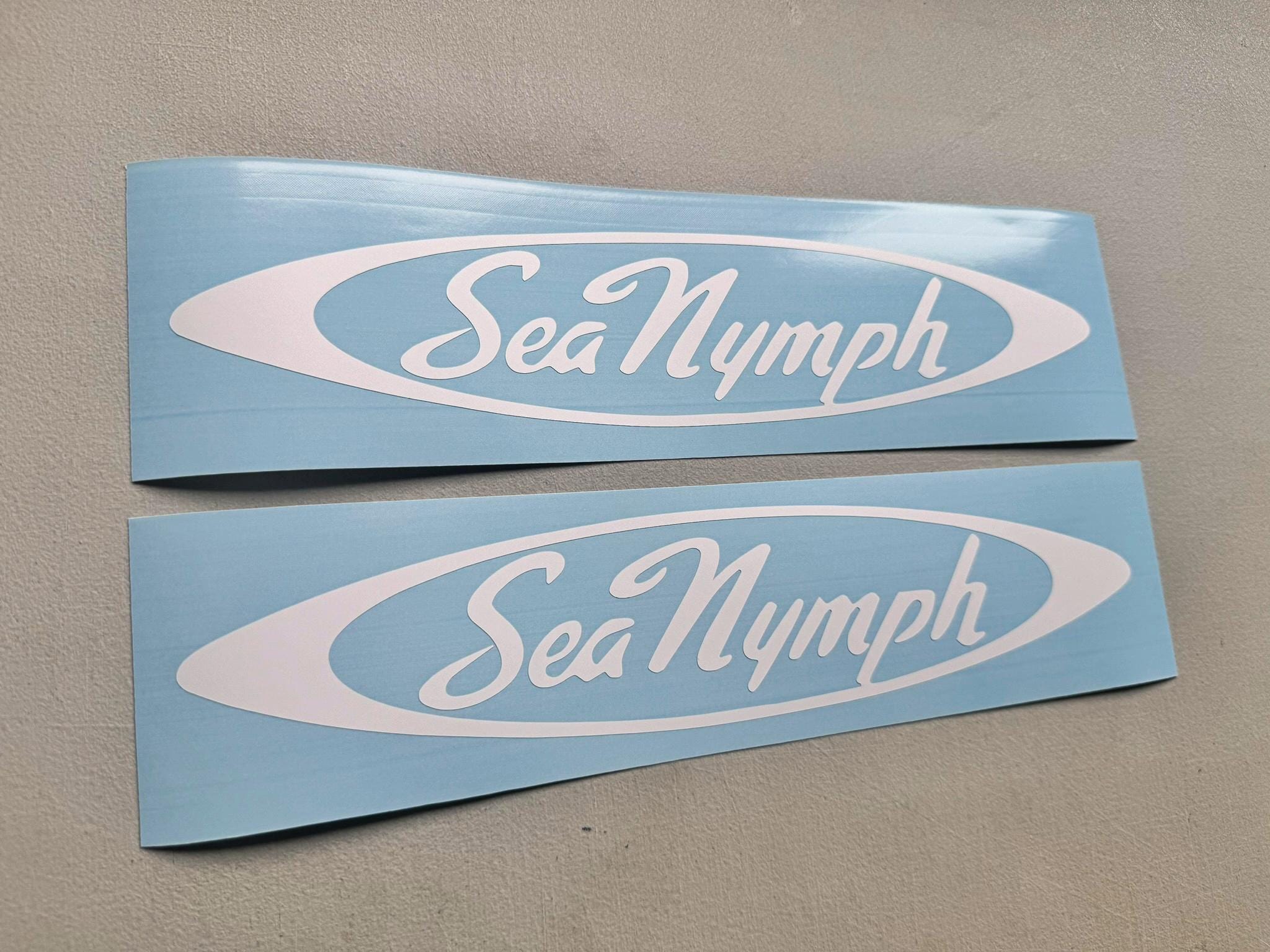 2x Sea Nymph Boats Decals Trailer Vintage Pontoon Fishing Hull Marine ...